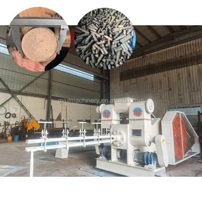 China 2023 Wood Sawdust Log Briquette Making Machine with 98% Pellet and Briquette Size for sale