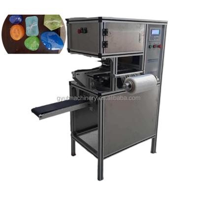 China Electric Driven Manual Type Bath Bomb Salt Pleated Soap Packaging Machine for Kw Soap for sale
