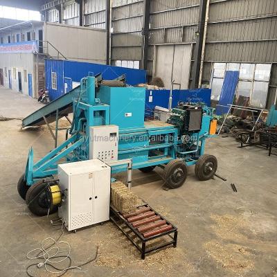 China Hydraulic Baling Machine For Grass Hay Stalk Rice Husk Silage Bale Size 600*400*300 mm for sale