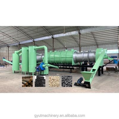 China Smokeless Wood Sawdust Biomass Charcoal Coal Air Flow Continuous Carbonization Furnace for sale