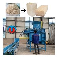 China PLC 1000g Per Bag Sawdust Baler Hydraulic Press Wood Shaving Horse Bedding Tunisia for sale