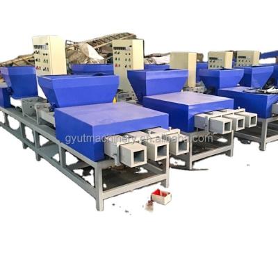China 90mm*90mm Four Heads Wood Sawdust Block Making Machine with Round Hopper High Capacity for sale