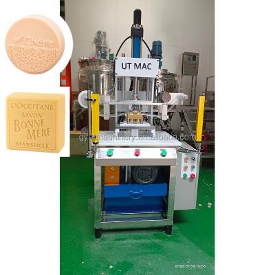 China Custom Bar Soap Stamping Machine with Soap Cutter and Packaging Line Hydraulic Stamp for sale