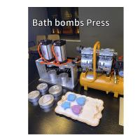 China 2024 Pneumatic Bath Fizzer Press Machine for Automatic Shrink Wrap of Bath Balls for sale