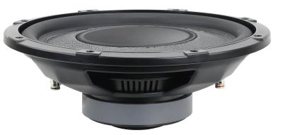 China 10 Inch Slim Ferrite Subwoofer 300W RMS 2 Inch Voice Coil D2 D4 Ohms 46-300Hz 85.1dB for sale