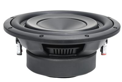 China 8 Inch Slim Ferrite Subwoofer 250W RMS 2 Inch Voice Coil D2 D4 Ohm 45-300Hz 83.6dB for sale