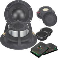 China 6.5 Inch 2 Way Car Component Speaker 180W RMS 4 Ohm Die Cast Aluminum Basket for sale