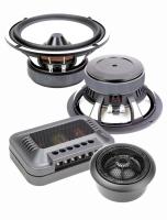 China 6.5 Inch 2 Way Car Component Speaker 150W RMS 4 Ohm Carbon Fiber Woofer Tetron Dome Tweeter for sale