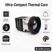 China Ultra-Compact 256×192 VOx Thermal Imaging Camera Core Module - 19mm F1.0 Lens, CVBS Output, 12μm Pixel Pitch, ≤23g Mini FPV Thermal Core for Drone/UAV/Gimbal Integration for sale