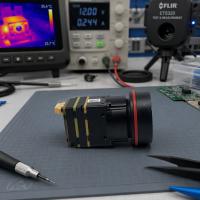 China Ultra-Compact 256×192 VOx Thermal Imaging Camera Core Module - 19mm F1.0 Lens, CVBS Output, 12μm Pixel Pitch, ≤23g Mini FPV Thermal Core for Drone/UAV/Gimbal Integration for sale
