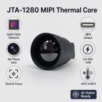 China JTA-1280 1280×1024 Uncooled VOx Thermal Core Module MIPI Output 50mm 75mm Electric-Focus Lens ≤40mk NETD Shutterless 5.5-20V 1.4W OEM Core for Drone UAV AI Vision Night Inspection for sale