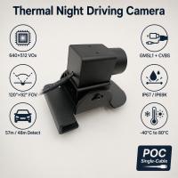 China JSCZ640 640×512 VOx Uncooled Thermal Vehicle Night-Vision Camera GMSL1 CVBS POC 4.1mm 120°×92° ≤40mK IP67 IP69K -40°C to 80°C 12V ADAS Automotive Infrared Driving Camera for sale