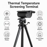 China JTA-FACE-DM03 Face Recognition Thermal Temperature Screening Camera All-in-One 2MP Visible + IR Blackbody HDMI Direct Display Mask Detection Fever Alarm 1-4m 150-200 People/Min Wall Tripod Mount for sale