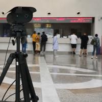 China JTA-FACE-DM03 Face Recognition Thermal Temperature Screening Camera All-in-One 2MP Visible + IR Blackbody HDMI Direct Display Mask Detection Fever Alarm 1-4m 150-200 People/Min Wall Tripod Mount for sale