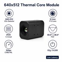 China JTA-IR006CA 640x512 Uncooled VOx Thermal Imaging Module 9.1mm F1.0 Lens CVBS PAL 50fps 48° FOV <20ms <1.5W 9-24V 61g Infrared Core for Aerial Photography & Industrial Inspection for sale