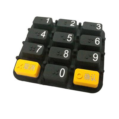 China Custom Radium Carved Transparent Silicone Rubber Buttons for sale