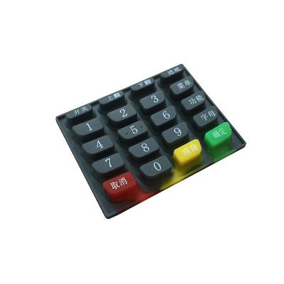 China Pos Machine Custom Silicone Rubber Conductive Carbon Ball Custom Buttons for sale