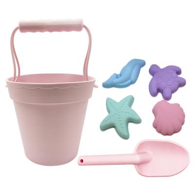 China Children'S Summer Silicone Beach Toy Sandbox Set Bucket Set for sale