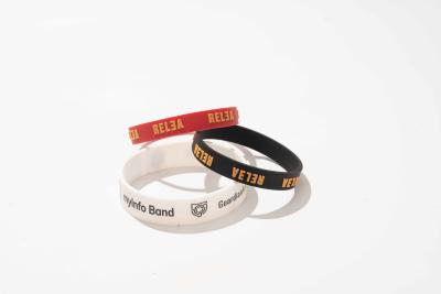 China Customized Adjustable Silicone Rubber Wristband Silk Screen Printing for sale