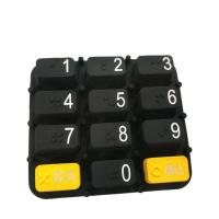 China Custom Radium Carved Transparent Silicone Rubber Pos Machine Keys for sale
