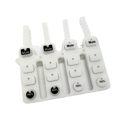 China Custom Mold Spray Feel Oil Silicone Keys Rubber Keyboard for sale