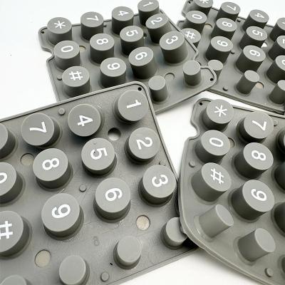 China Electronic Remote Control Molding Processing Conductive Carbon Pellet Silicone Rubber Keyboard Button for sale