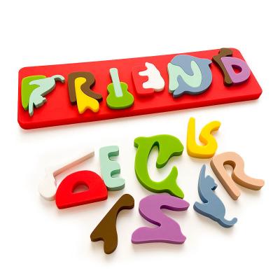 China Silicone Puzzle Board, Baby Learning Puzzle Toy, Children'S Letter Animal Puzzle Toy for sale