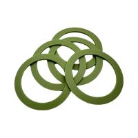 China Customized Anti Slip Circular Silicone Rubber Gasket With 3m Adhesive for sale