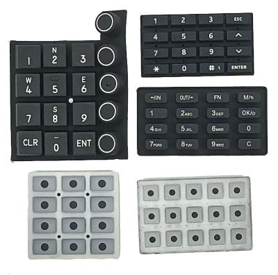 China Customized Home Appliance Remote Control Silicone Keyboard Back Rubber Molding Cutting Processing for sale