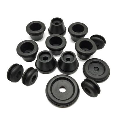 China Customized Black Silicone Wire Protection Cable Hole Ring Molded Silicone Rubber Hole Ring for sale