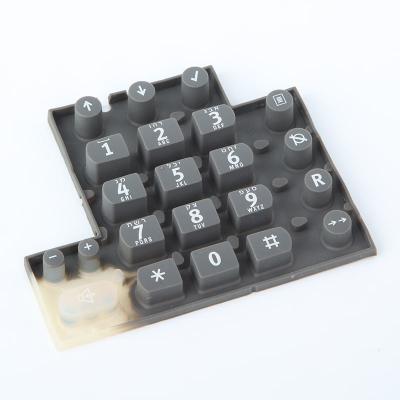 China Customized Silicone Rubber Keyboard With Carbon Particle Screen Printing Complete Keys for sale