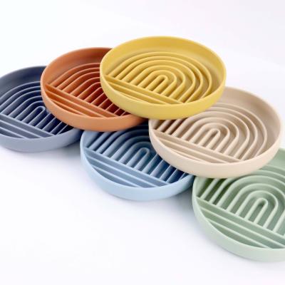 China Silicone Pet Feeding Bowl Bottom Anti Slip Licking Bowl for sale