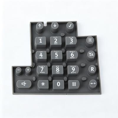 China Customized Silicone Rubber Black Industrial Equipment Control Buttons For Operation Keypad for sale