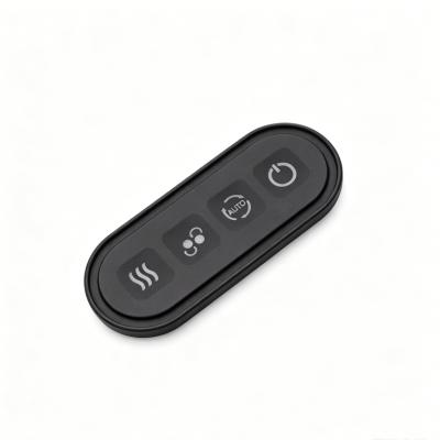 China Automotive Grade Custom Silicone Rubber Keypad Laser Etched Button for Car Key Fob Steering Control -40/+125C 500K Cycle for sale