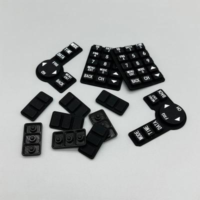 China Silicone Rubber Keypads 80 Shore A Custom Remote Control Button Pad 12 Key 1.5mm Travel OEM for sale
