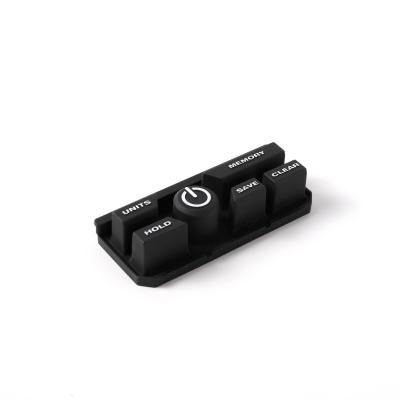 China Custom Silicone Rubber Keypad 60 Shore A IP67 Waterproof Tactile Buttons for Two Way Radio Walkie Talkie for sale