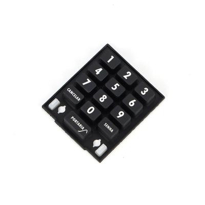 China Custom Silicone Rubber Keypads 40 Shore A Waterproof Dustproof Conductive Button Pads for sale