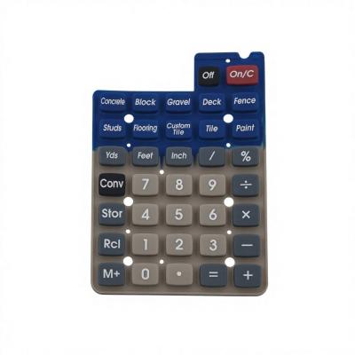 China Laser Etched 50 Shore A Conductive Silicone Rubber Keypad for POS Terminal for sale