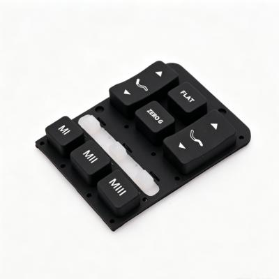 China OEM Communication Intercom Conductive Rubber Keypad 70 Shore A Carbon Pill Silicone Button for sale