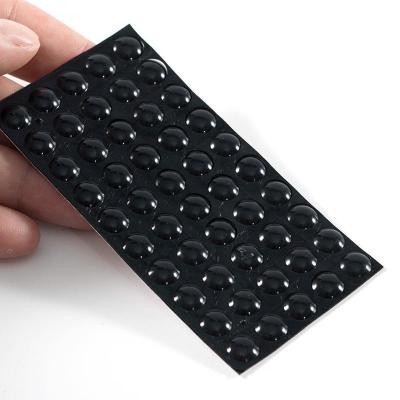 China Adhesive Silicone Rubber Feet Pads 3M Backing Non Slip Bumper Furniture Electronics 10x3mm for sale