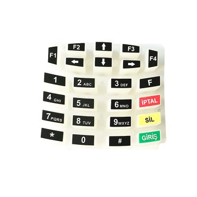 China Carbon Pill Conductive Rubber Keypad 50 Shore A Silicone Keypad For Industrial Control Panel for sale