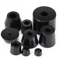 China Anti Vibration Silicone Rubber Feet Pads M8 Threaded Stud 30mm Round 60 Shore A For Furniture Appliances for sale