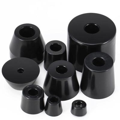 China Anti Vibration Silicone Rubber Feet Pads M8 Threaded Stud 30mm Round 60 Shore A For Furniture Appliances for sale