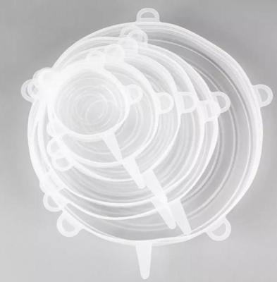 China 6 Piece Silicone Fresh Keeping Cover for sale