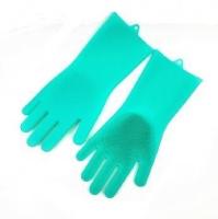 China Custom 33.5x16.5cm Silicone Hand Gloves For Dishwashing for sale