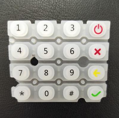 China Transparent Silicone Rubber Keyboard Keys Laser Etching Printing for sale