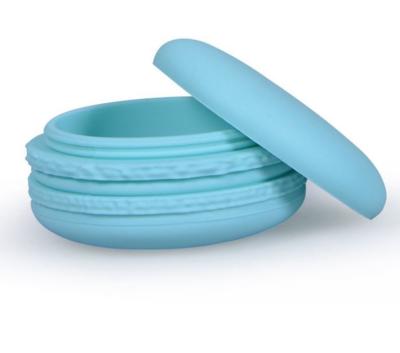 China Diameter 5.3cm Round Pantone Color Silicone Cosmetic Case for sale