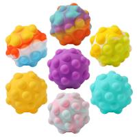 China Childrens Squeeze Ball Toy 3D Round Silicone Sensory Pop Ball Custom Rubber Toys for sale