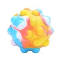China Childrens Squeeze Ball Toy 3D Round Silicone Sensory Pop Ball Custom Rubber Toys for sale