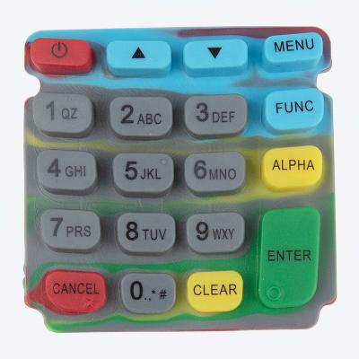 China Large POS Silicone Keys Waterproof Dustproof Multi Color Molding Silicone Keys for sale